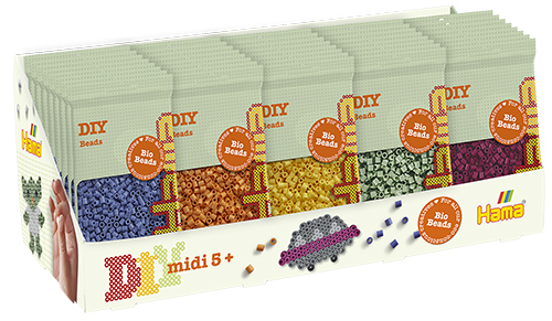 Expositor Display 40 bolsas Hama midi Bio beads 1000 piezas | Sindisecatoys